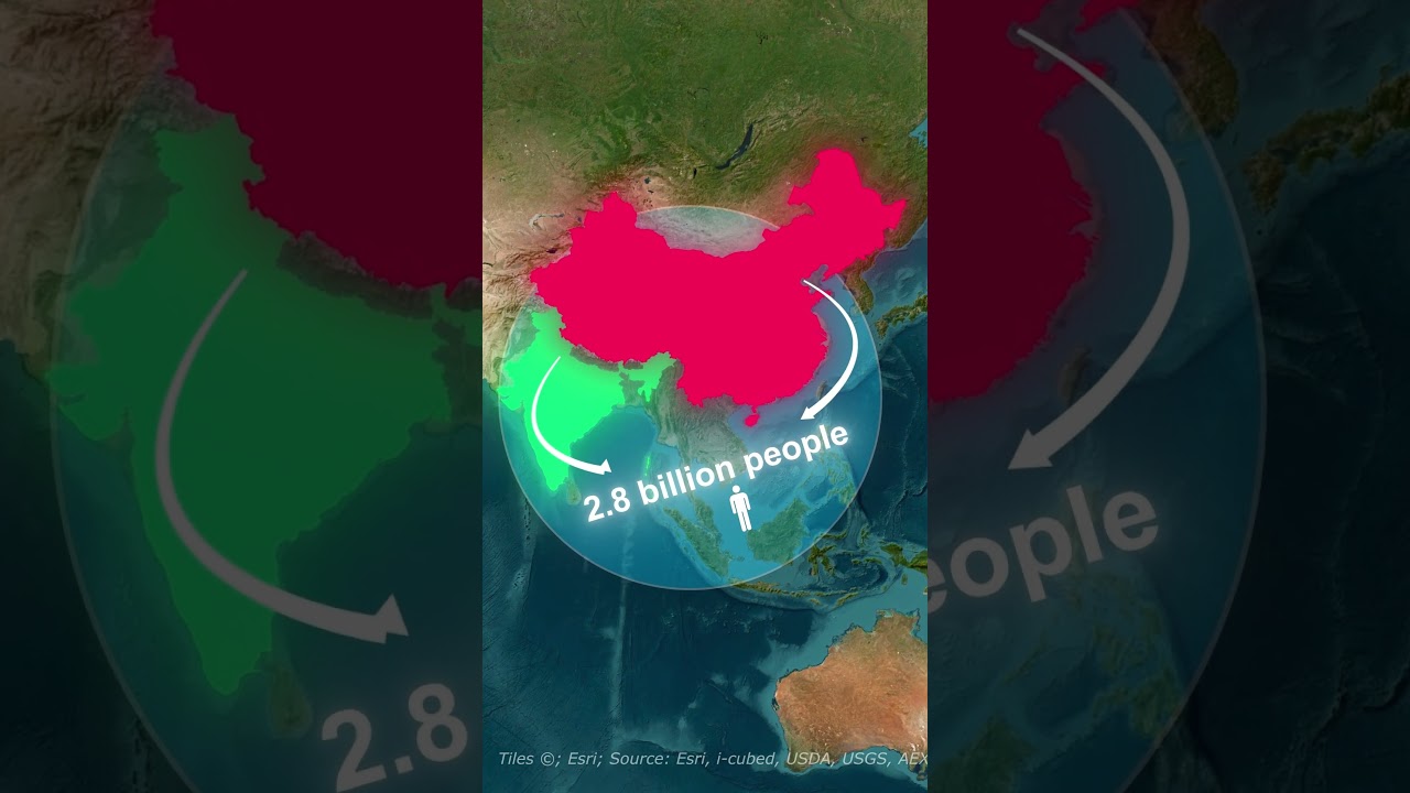 This Small Circle Holds Half the World’s Population! 🌍 #geography #map