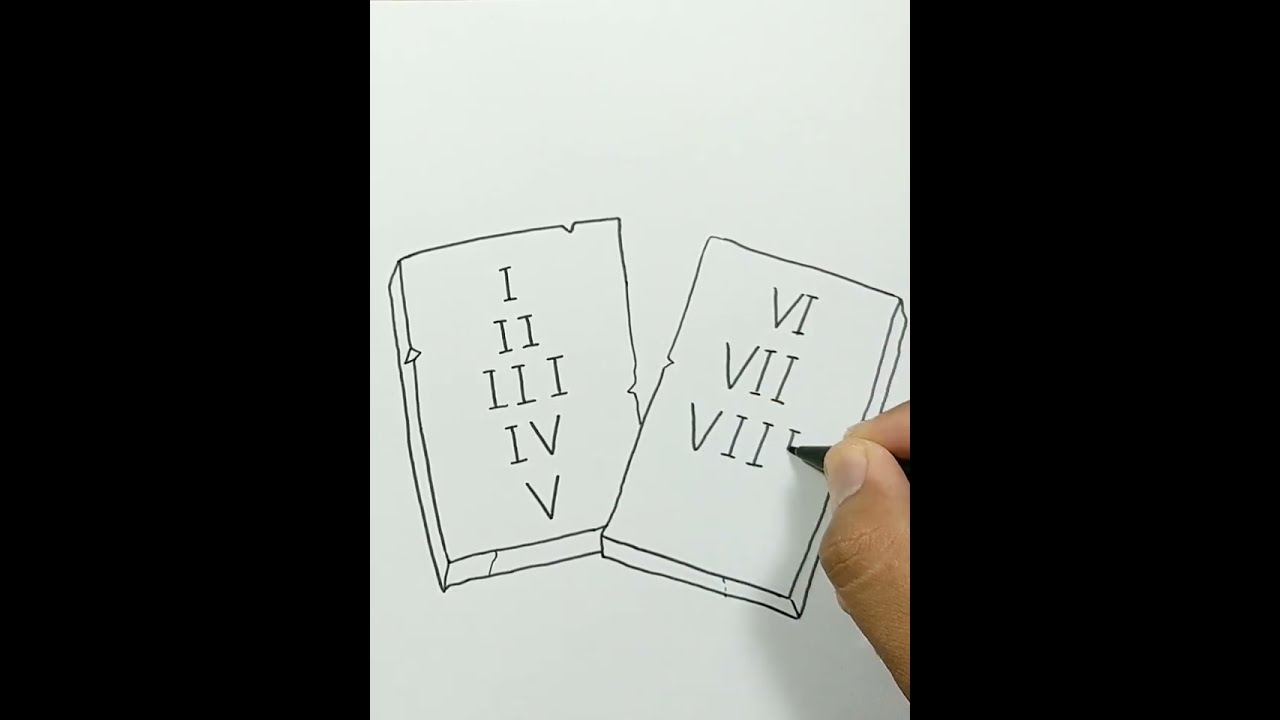 DRAWING TEN COMMANDMENT TABLETS