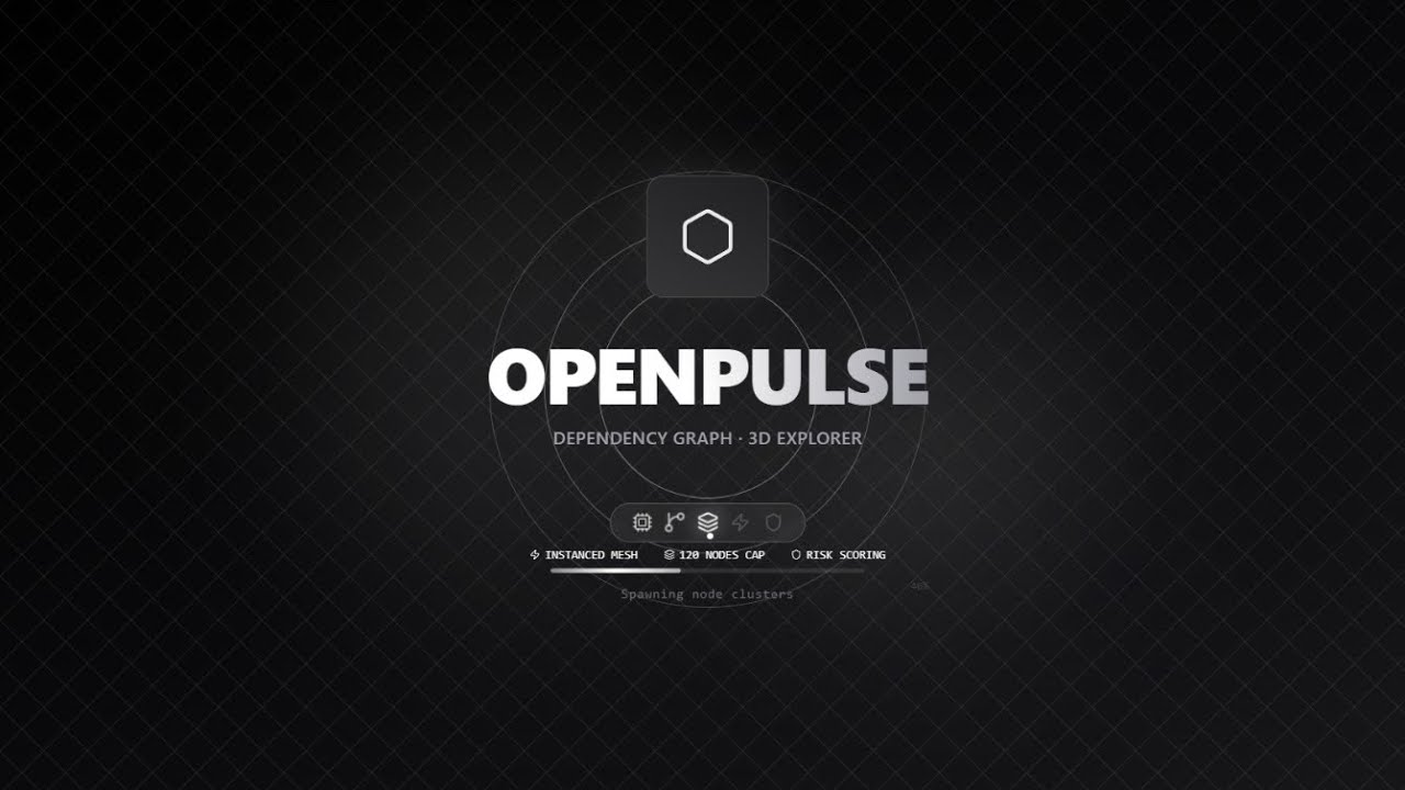 OpenPulse – Interactive 3D GitHub Dependency Graph Explorer 