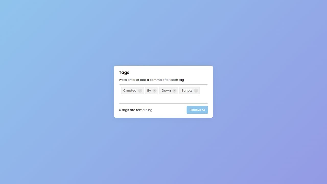 Make Input tags box in HTML using Css Javascript