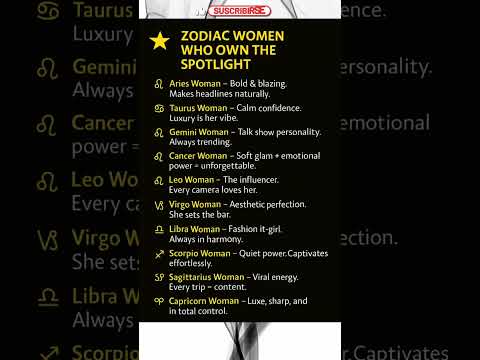 Zodiac Women Who own the spotlight #astrology #horoscope #usa