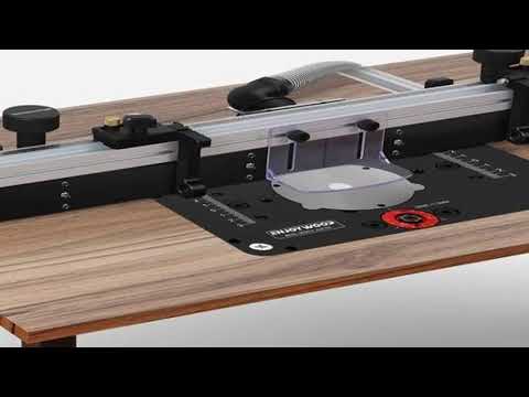 ENJOYWOOD 700mm Woodworking Router Table Fence Aluminium Alloy Profile Fence with 300mm T-track Slid