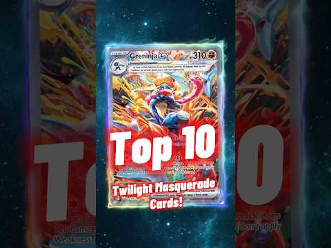 Top 10 RAREST Twilight Masquerade Cards 👀 #pokemontcg #twilightmasquerade #top10