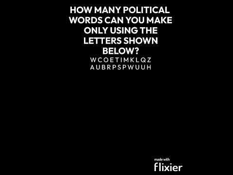 HOW MANY POLITICAL WORDS CAN YOU MAKE ONLY USING THE LETTERS SHOWN BELOW? #shorts #politics #uk