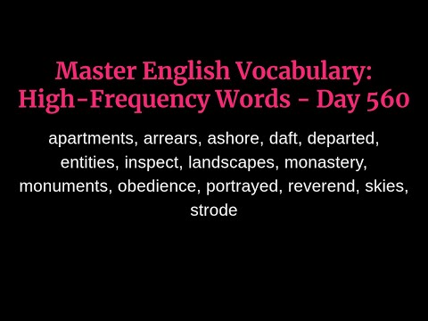 Master English Vocabulary: High-Frequency Words - Day 560
