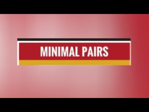 Nominal pairs in english | What is minimal pair and examples? | English Notes