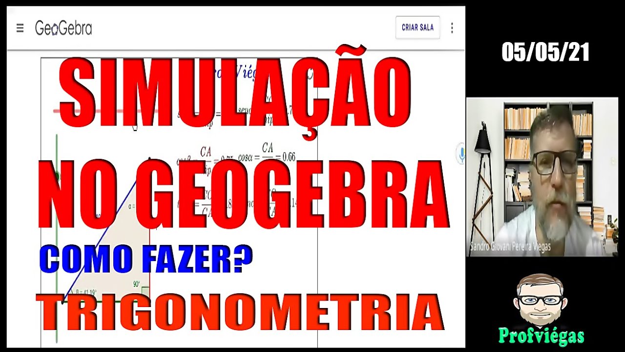 🤓 EXPLICAÇÃO DE COMO FAZER A ATIVIDADE DE SIMULAÇÃO NO GEOGEBRA - PROFESSOR VIÉGAS