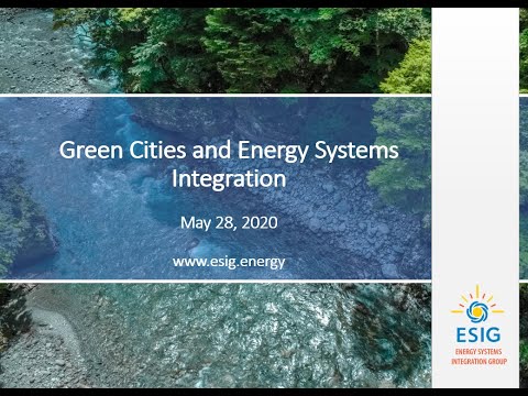 Webinar: Green Cities and Energy Systems Integration