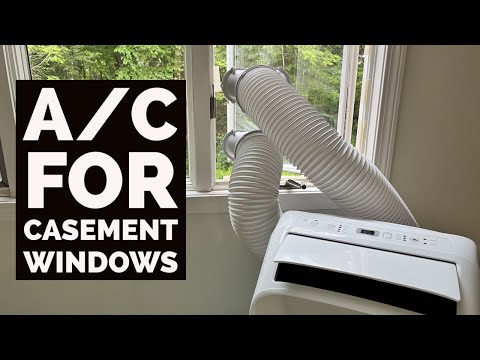 How to install portable AC unit when you have casement windows (or crank out windows)