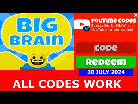 *ALL CODES WORK* Big Brain Simulator ROBLOX | JULY 30, 2024
