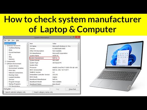 How to check system manufacturer details in windows 10?
