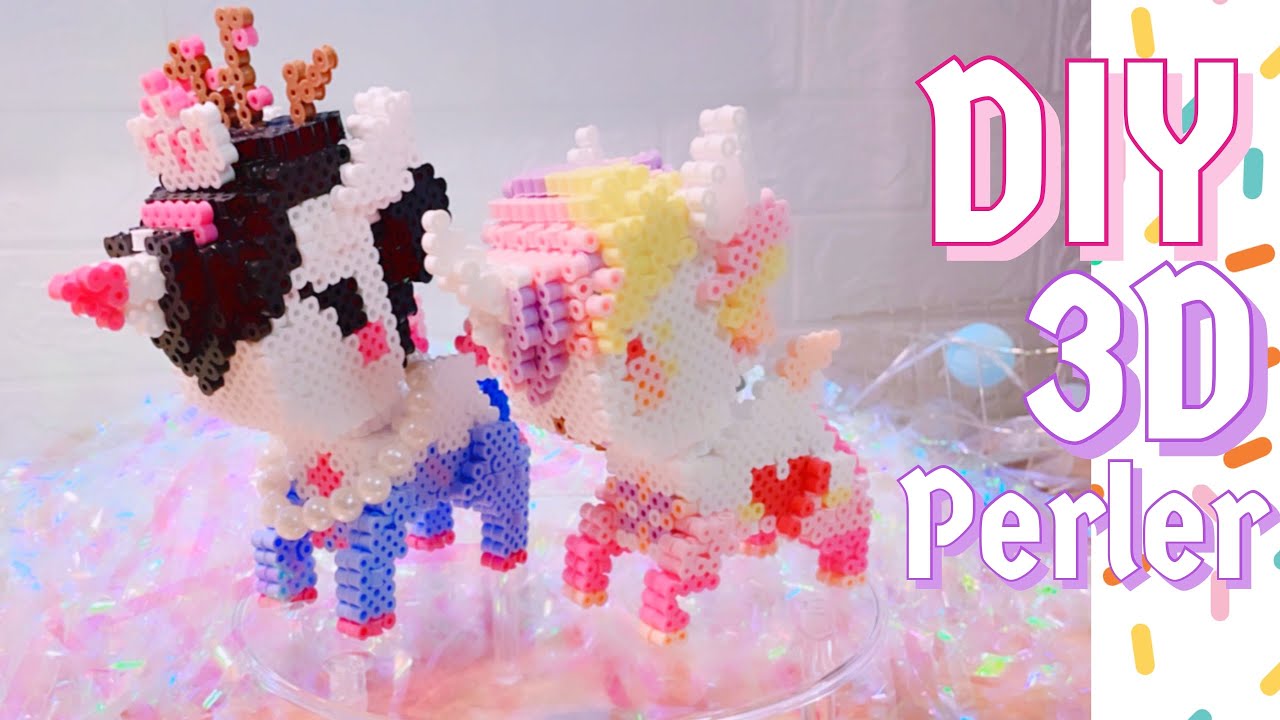 POPULAR Unicorno Tokidoki 3D Perler Beads TUTORIAL