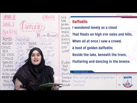 Class 9 - English - Unit 5 - Lecture 54 - The Daffodils - 01 - Allied Schools