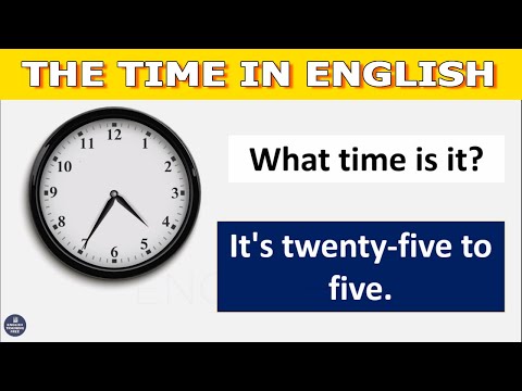 Telling the Time in English - What time is it - How to say the time in English