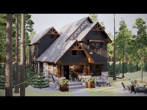 32'x36' (10x11m) Charming Small Two-Story Home : Cozy and Gorgeous Interior