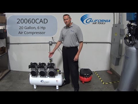 CALIFORNIA AIR TOOLS 20060CAD Ultra Quiet Oil Free 20 Gal 6 Hp Air Compressor