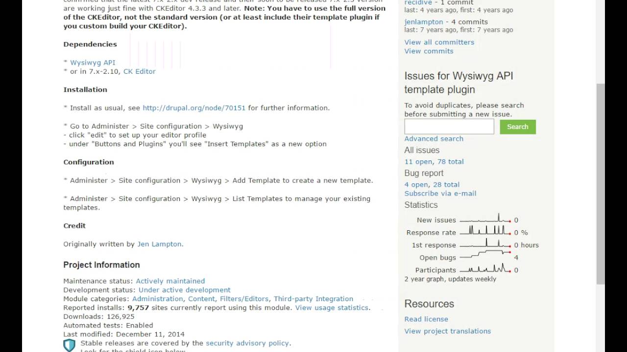 Wysiwyg Template Plugin Demo for CKEditor & Drupal 7
