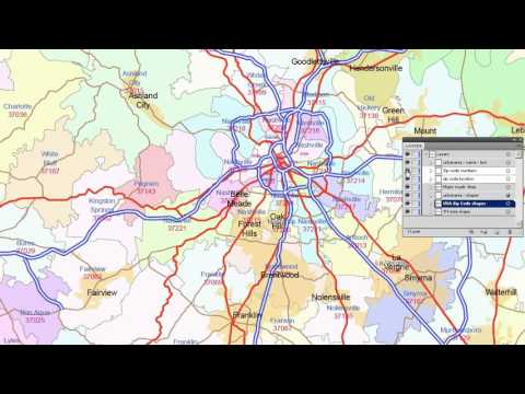 Tennessee zip code map, 2015