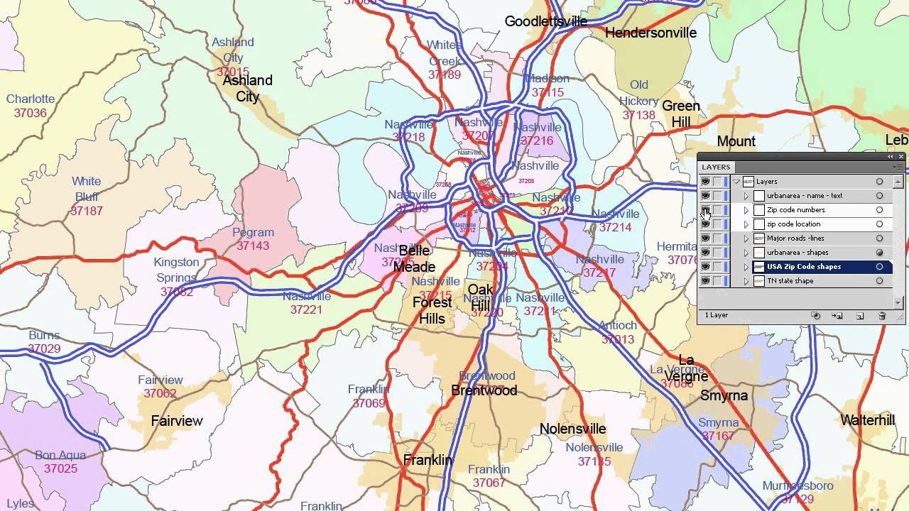 Tennessee ZIP Code maps. Three edition.