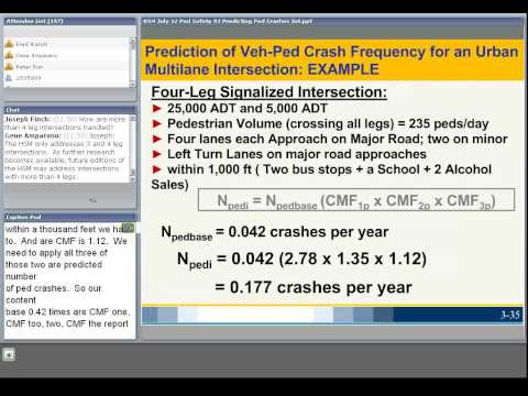 Webinar 08 July 12 HSM Applications to Pedestrian Safety