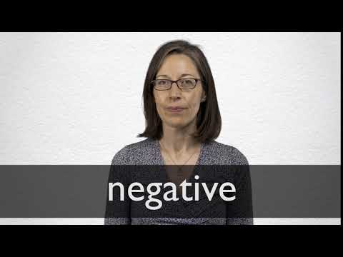 How to pronounce NEGATIVE in British English
