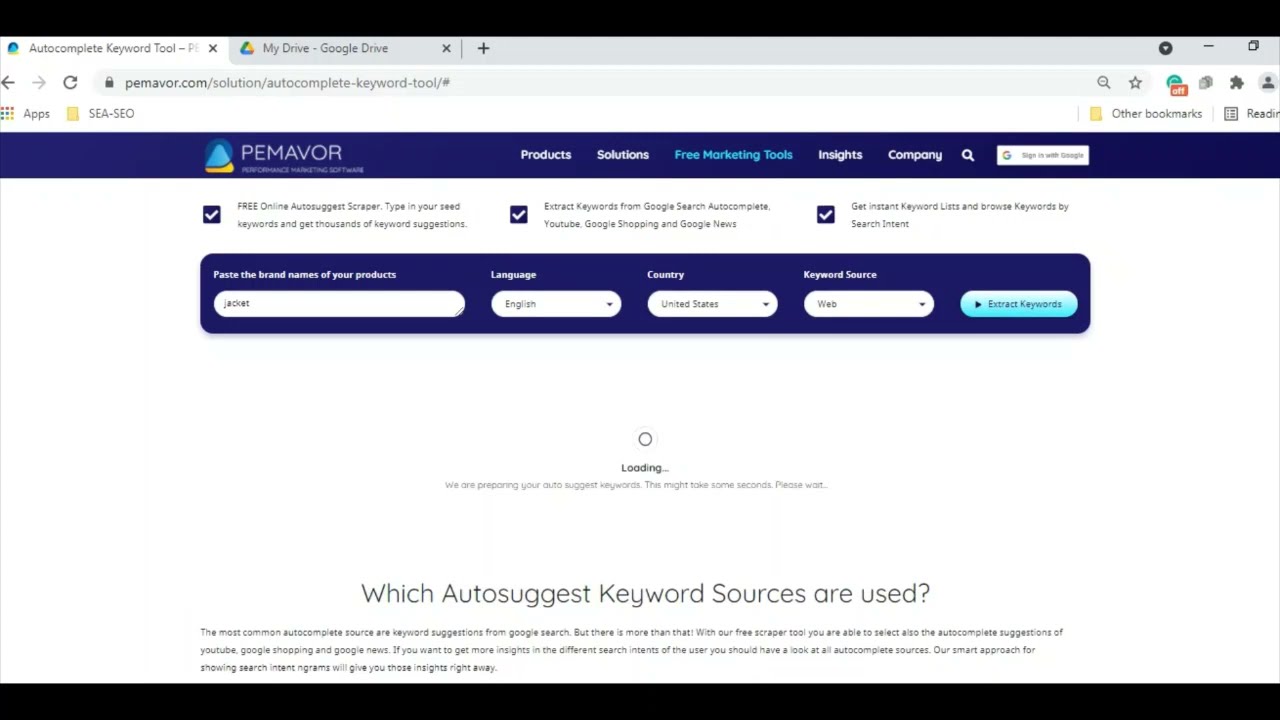 Autocomplete Keyword Tool (Free)