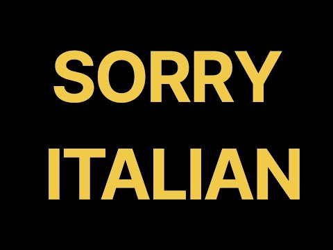 SORRY ITALIAN PRONOUNCE | How to say sorry in Italian language | @RajuSNair