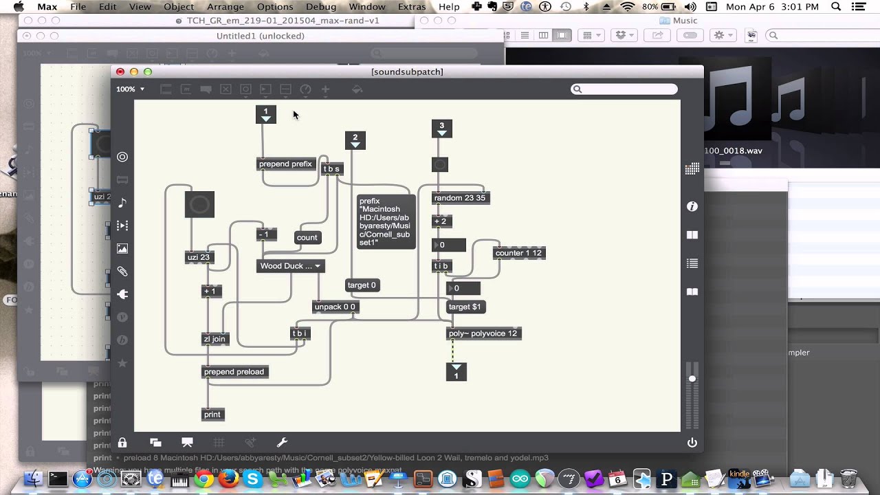 Max MSP Random and Table