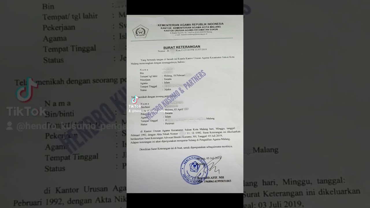 Siapa bilang, tanpa buku nikah tidak bisa bercerai, serahkan pada yang ahlinya 🙂