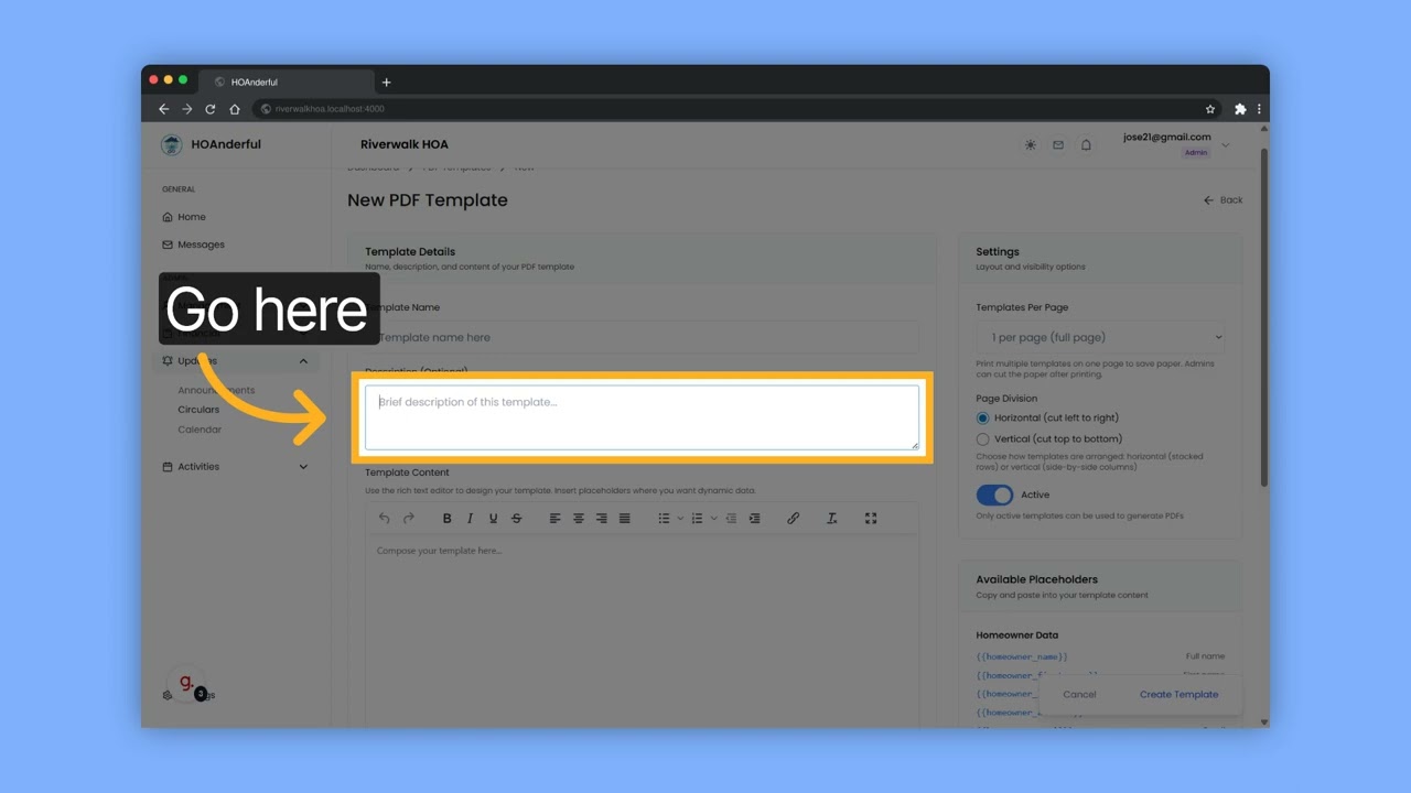 Configure PDF Templates