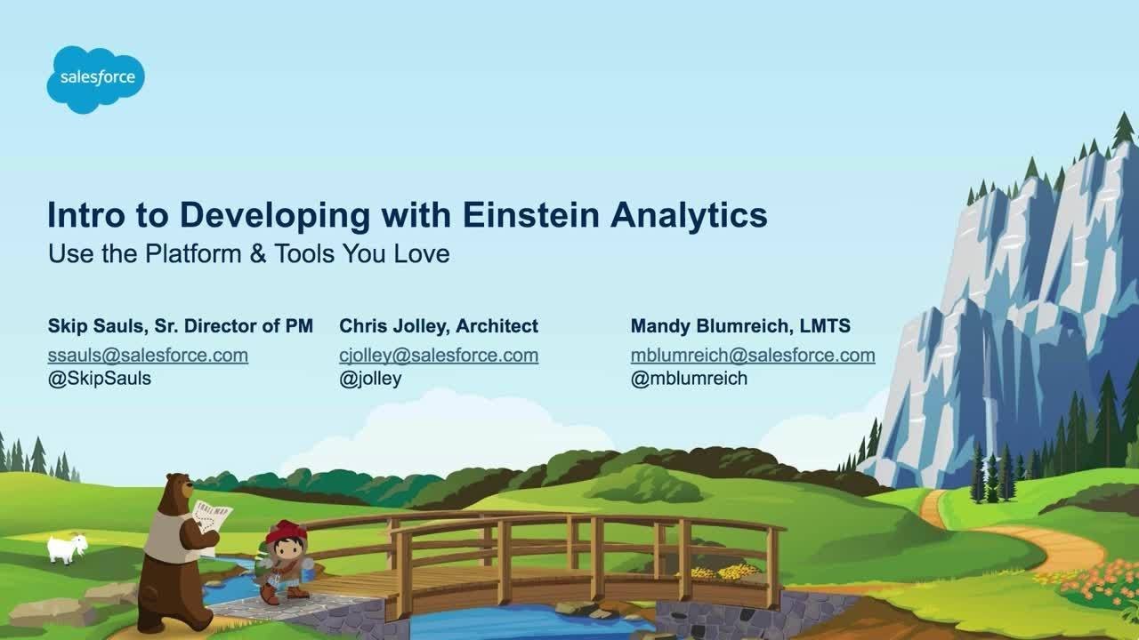 Intro to Developing with Einstein Analytics