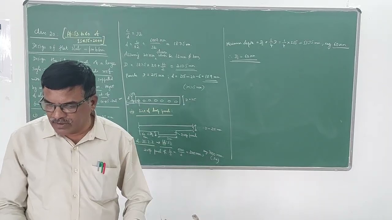 ADV RCC   Class 20  Flat slab design problem 1