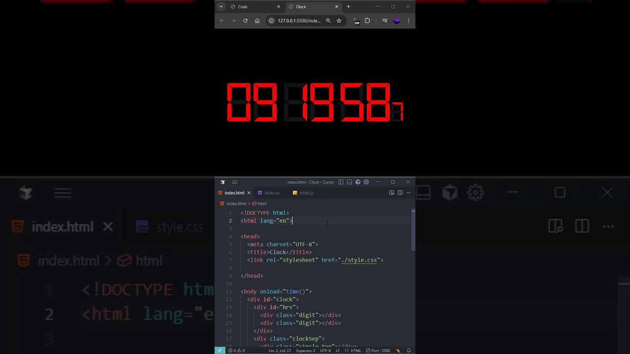 Clock #programación #htmlcss #javascript #desarrolloweb #developer #code #free #clock