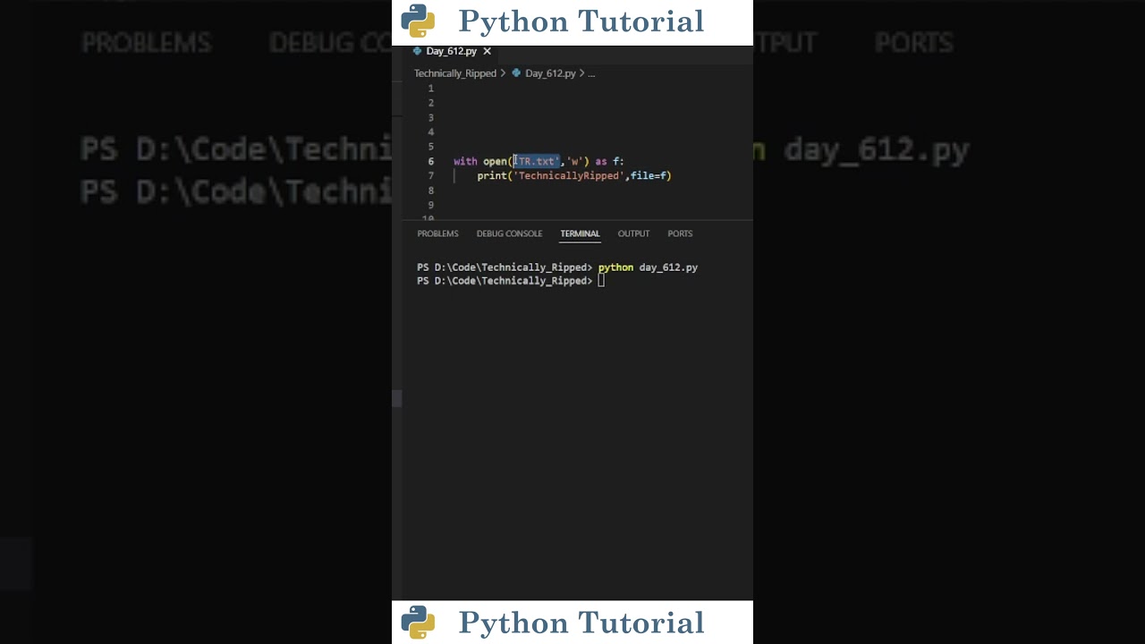 Printing Text To Files With Python | Python Tutorial