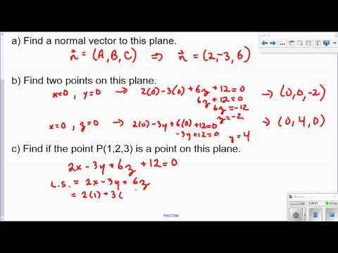 8.5 The Cartesian Equation of a Plane