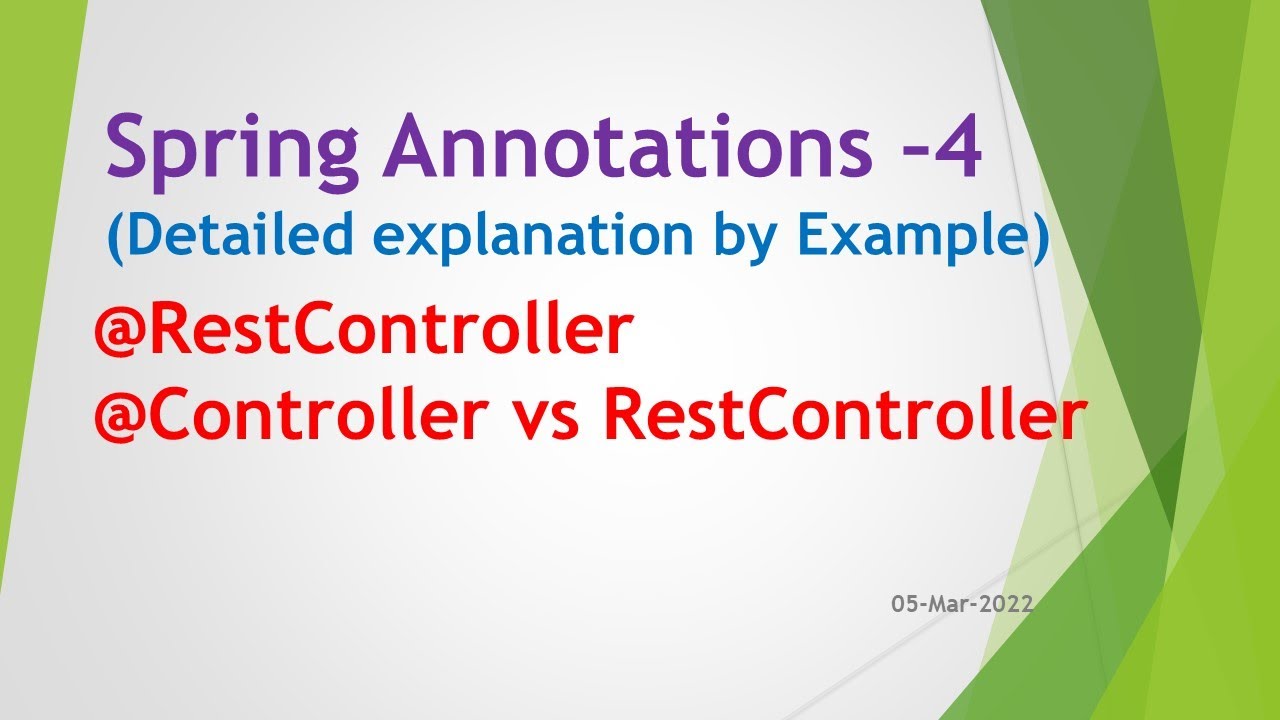 Spring Annotations Part - 4 | @RestController Annotation | @Controller vs @RestController