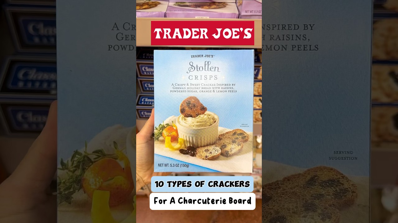🍞10 Types of Crackers For Your Charcuterie Board  #traderjoes #traderjoesfinds