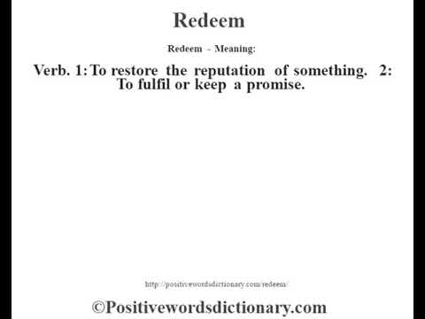 Redeem definition | Redeem meaning