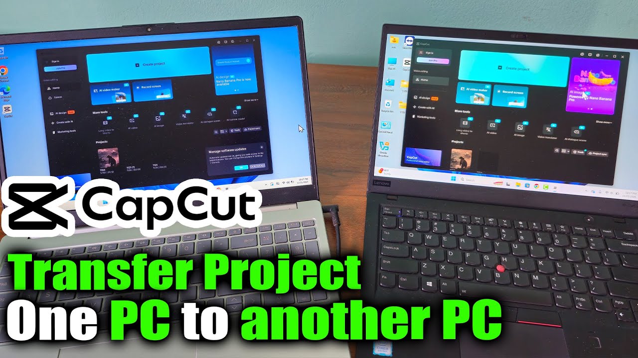 How to copy capcut project to another pc