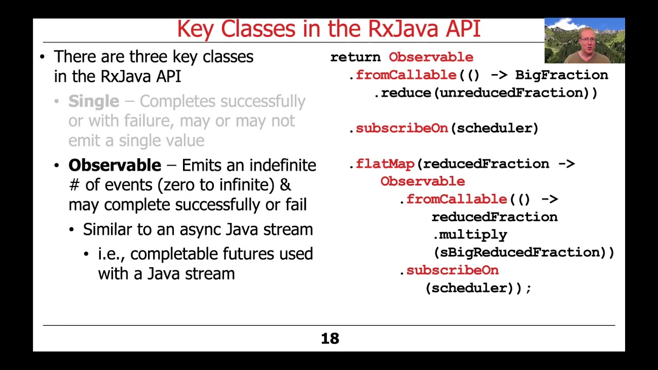 Understand Key Classes in the RxJava API