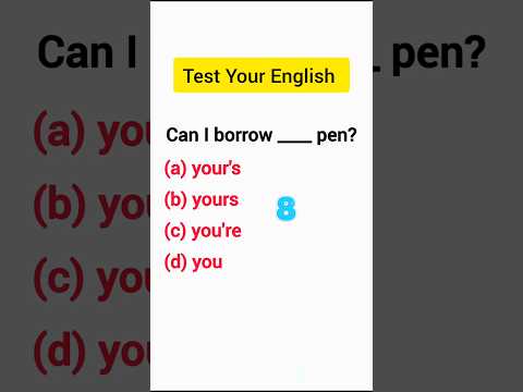 Can You Pass This Quiz? | Possessive Pronoun | English Grammar Test!