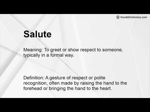 Salute Meaning