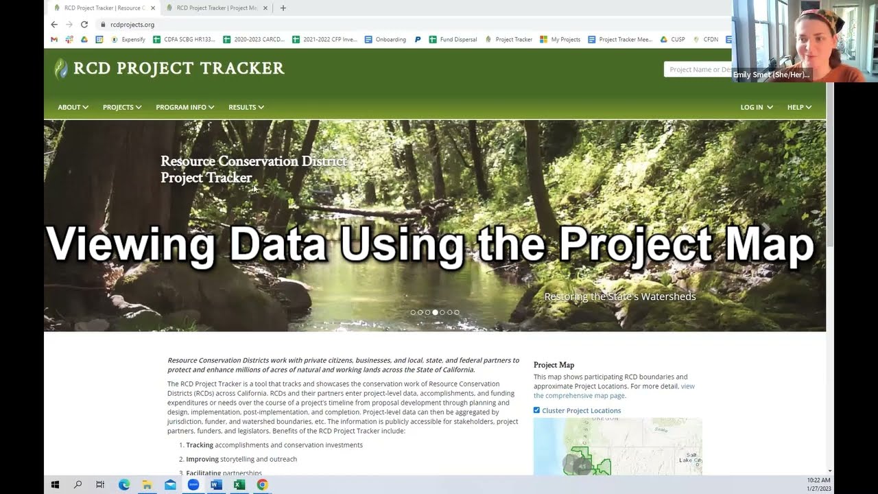 Viewing Project Data Using the Project Map