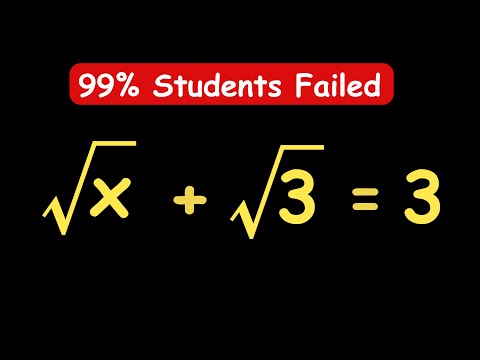 OLYMPIADS || How to Solve √x + √3 = 3 || Can You Solve for t? #maths