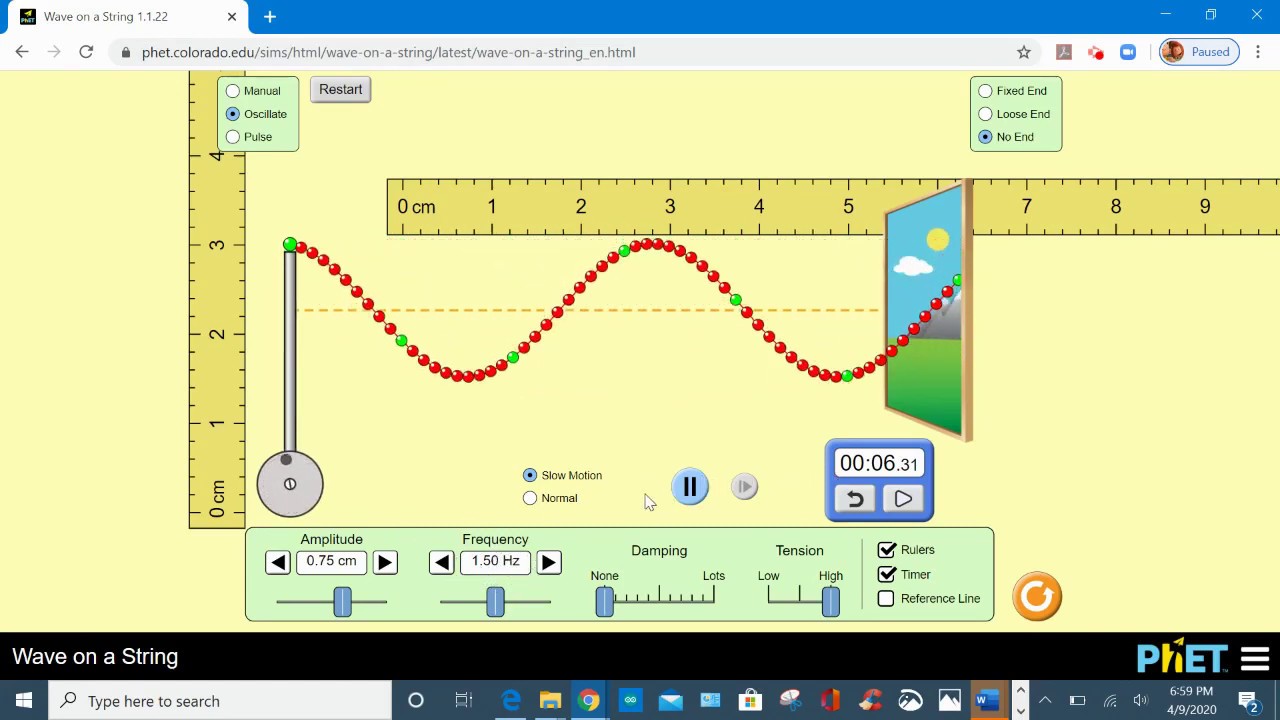 LESSON 9 - PHET SIMULATION WAVE ON A STRING