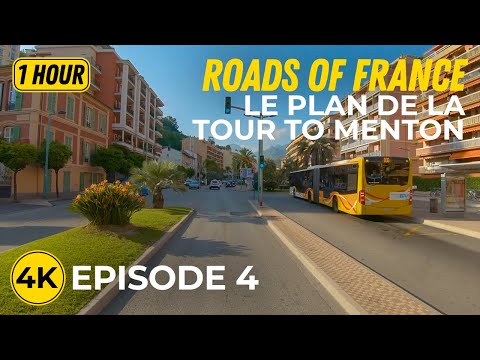 4K Scenic Drive in France – Road from Le Plan-de-la-Tour to Menton | Indoor Cardio Background - Ep 4