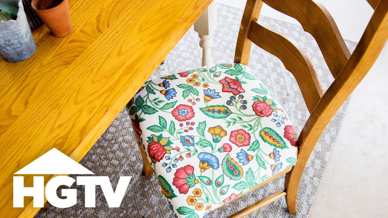 How to Reupholster a Chair Seat | HGTV