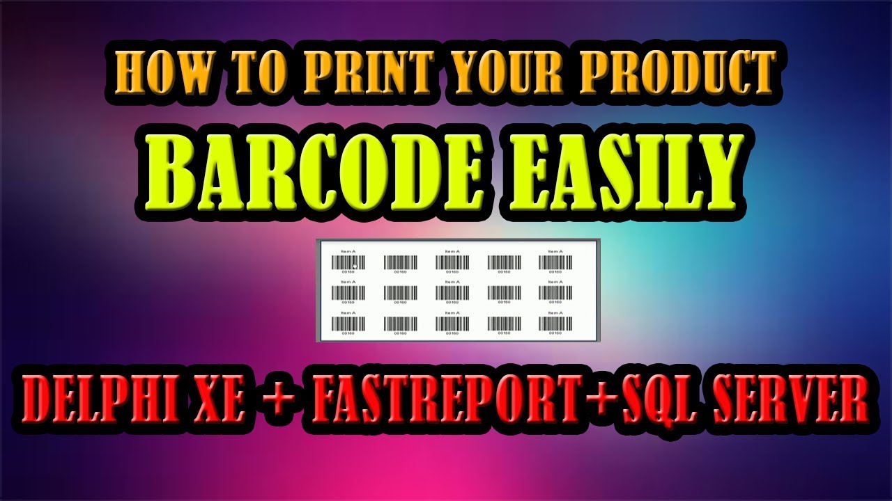 Delphi & Fastreport Tutorial | How To Print Your Product Barcode