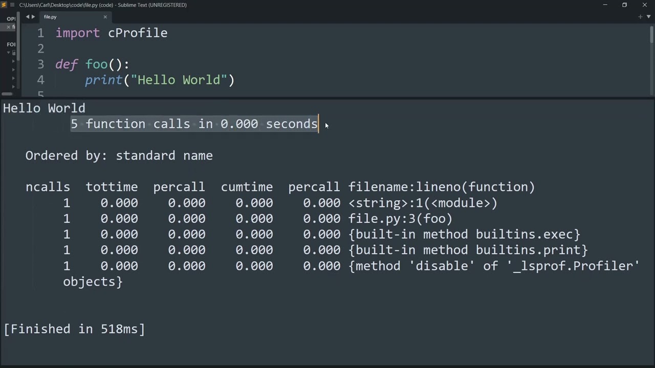 How to profile a Python script ?