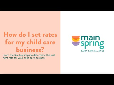 How do I set rates for my child care business?